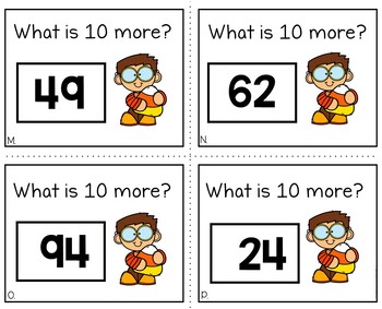 Halloween 10 More Math Task Cards - Teaching Ideas Made Easy