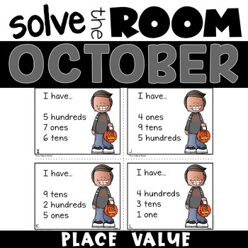 Halloween Place Value Math Task Cards - Teaching Ideas Made Easy