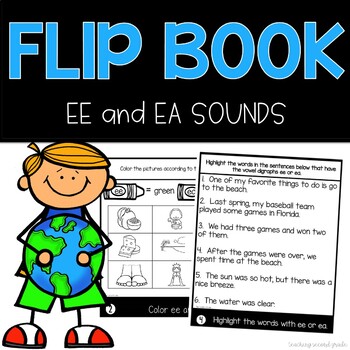 Flip Book with Ee and Ea Vowel Teams - Teaching Ideas Made Easy