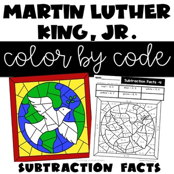 Color by Number Subtraction Facts Martin Luther King Jr. - Teaching ...