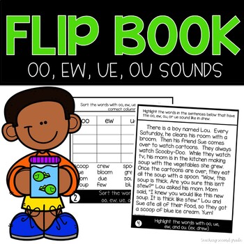 Flip Book Vowel Diphthongs OO, EW, UE, and OU Words - Teaching Ideas ...