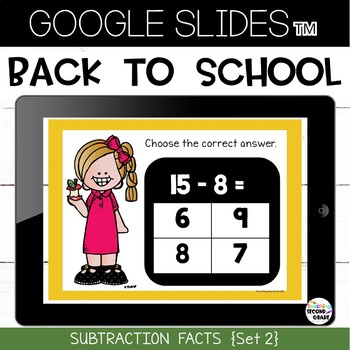 Google Slides™ Subtraction Facts Practice Set 2 {Back to School ...