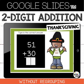 2 Digit Addition without Regrouping Thanksgiving Google Slides ...