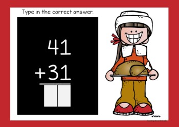 2 Digit Addition without Regrouping Thanksgiving Google Slides ...