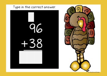 2 Digit Addition with Regrouping {Thanksgiving} Google Slides ...