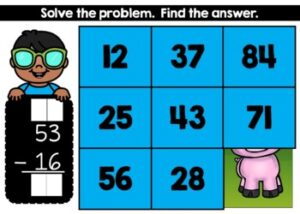 2 Digit Subtraction With Regrouping Google Slides™ Mystery Pictures ...