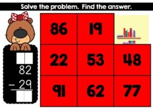 2 Digit Addition and Subtraction with Regrouping Google Slides™ Mystery ...