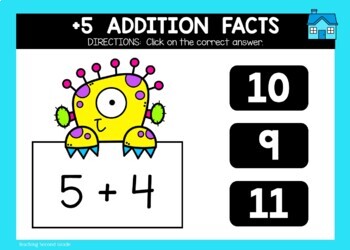 Addition Google Slides™ {+1 to +9) Math Fact Fluency - Teaching Ideas ...