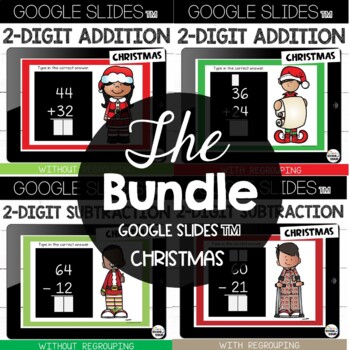 Christmas 2 Digit Addition & Subtraction with without Regrouping Google ...
