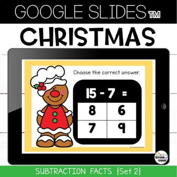 Christmas Google Slides™ Subtraction Facts Practice Set 2 - Teaching ...