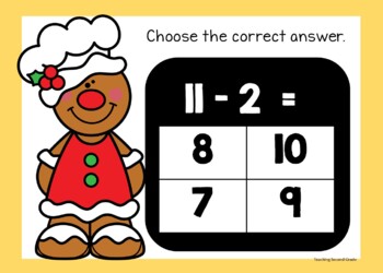 Christmas Google Slides™ Subtraction Facts Practice Set 2 - Teaching ...