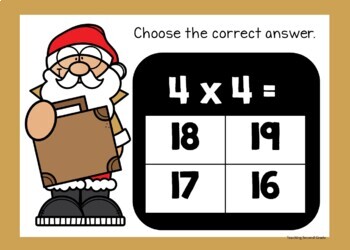 Christmas Google Slides™ Multiplication Facts Practice Set 1 - Teaching ...