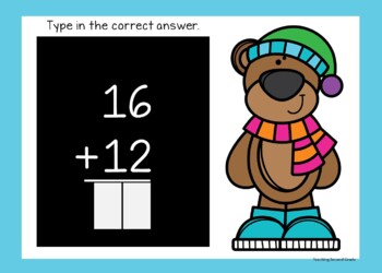2 Digit Addition without Regrouping Winter Google Slides™ - Teaching ...