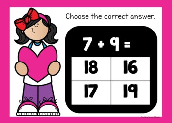 Valentine's Day Google Slides™ Addition Facts Practice Set 1 - Teaching ...