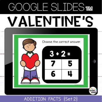 Valentine's Day Google Slides™ Addition Facts Practice Set 2 - Teaching ...
