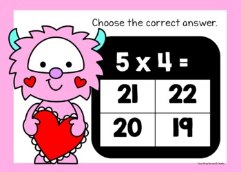 Valentines Day Google Slides™ Multiplication Facts Practice Set 1 ...