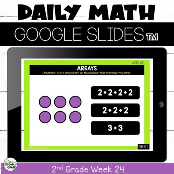 Digital Morning Work Math for Google™ Classroom 2nd Grade Week 24 ...