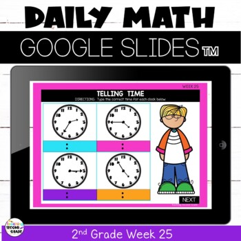 Digital Morning Work Math for Google™ Classroom 2nd Grade Week 25 ...