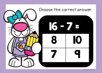 Easter Subtraction Google Slides™ Facts Practice Set 1 Google Classroom ...