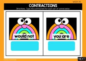 Digital Morning Work for Google™ Classroom ELA 2nd Grade Week 35 ...