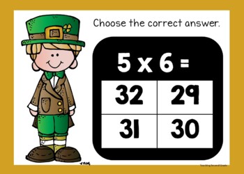 St. Patrick's Day Google Slides™ Multiplication Facts Practice Set 1 ...