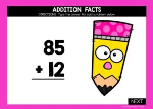 2 Digit Addition without Regrouping Google Slides Digital Task Cards ...
