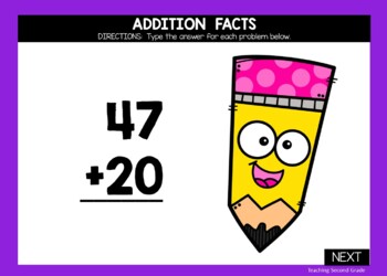 2 Digit Addition without Regrouping Google Slides Digital Task Cards ...