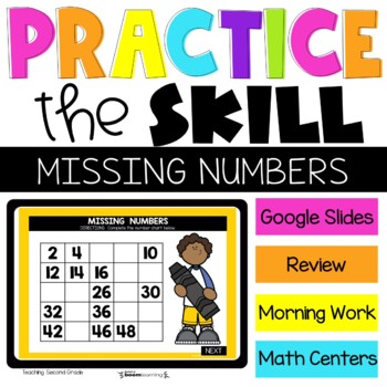 Missing Numbers Google Slides Digital Task Cards - Teaching Ideas Made Easy