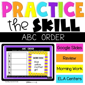 ABC Order Google Slides (alphabetize) - Teaching Ideas Made Easy