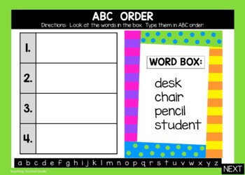 ABC Order Google Slides (alphabetize) - Teaching Ideas Made Easy