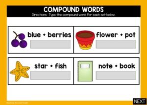 Compound Words Google Slides - Teaching Ideas Made Easy