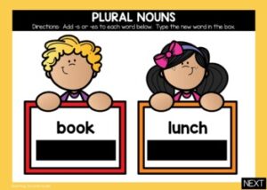 Plural Nouns Google Slides - Teaching Ideas Made Easy
