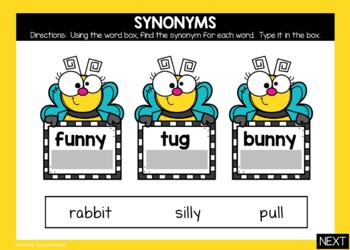 Synonyms Google Slides - Teaching Ideas Made Easy