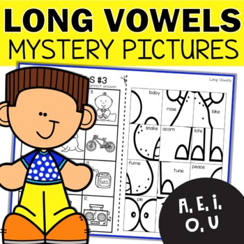 Long Vowel Worksheets Mystery Pictures - Teaching Ideas Made Easy