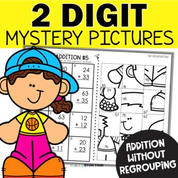 Two-Digit Addition without Regrouping Mystery Pictures - Teaching Ideas ...