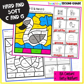 Hard and Soft C and G Sounds Color by Code Worksheets - Teaching Ideas ...