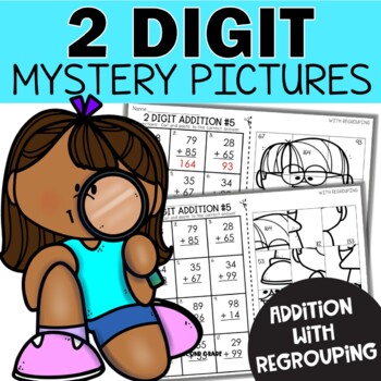 Two Digit Addition with Regrouping Mystery Pictures - Teaching Ideas ...