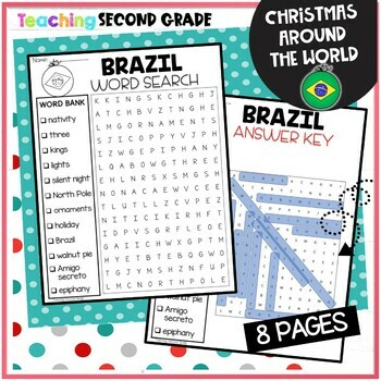 Christmas Around the World Word Searches - Teaching Ideas Made Easy