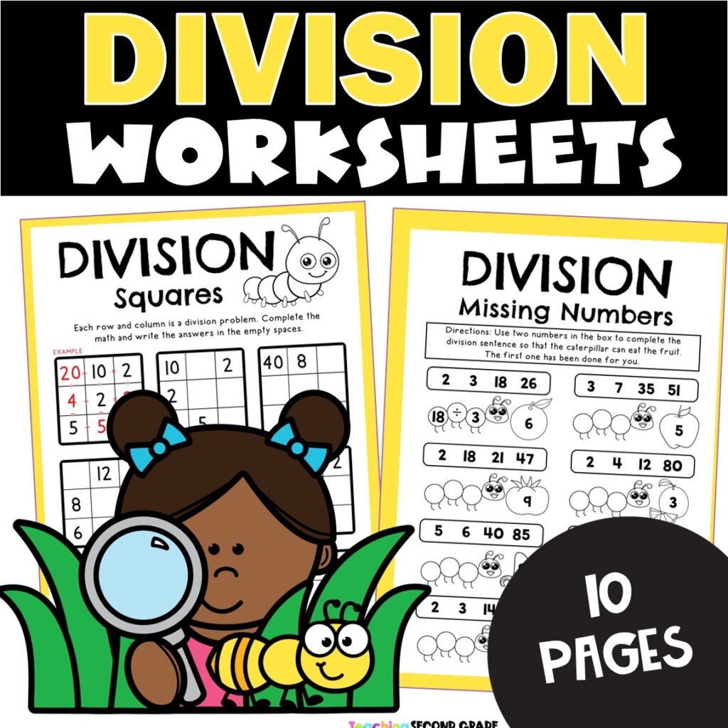 Division Worksheets with Posters - Teaching Ideas Made Easy
