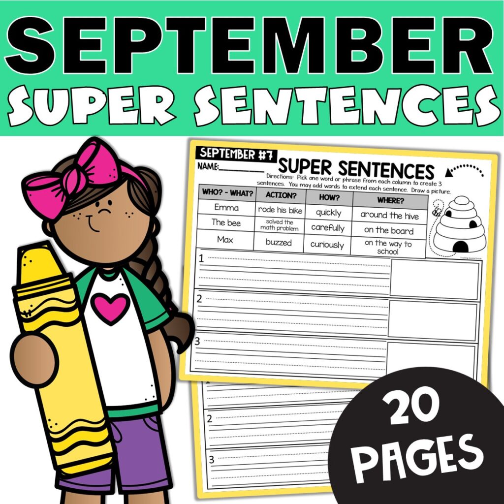 September Super Silly Sentences - Teaching Ideas Made Easy