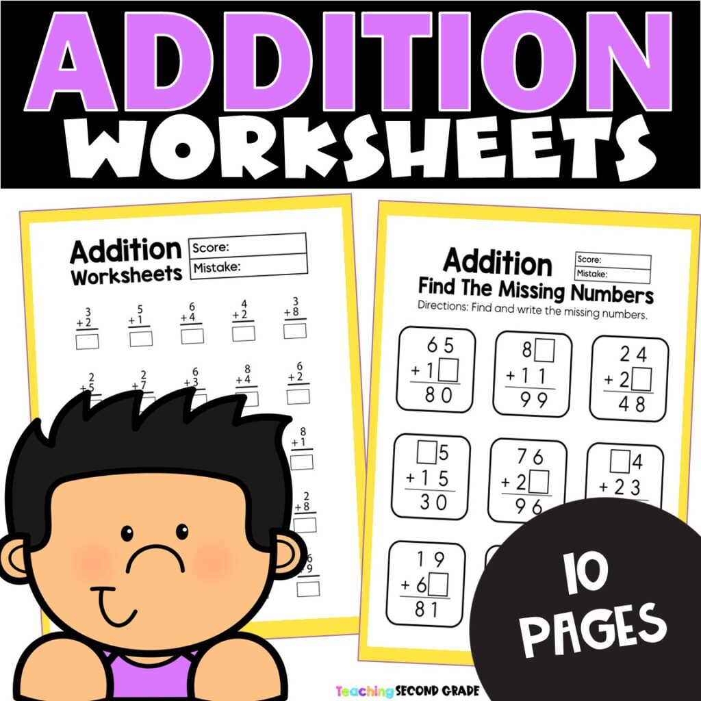 Addition Worksheets (differentiated) Facts, 2 Digit, and 3 Digit ...
