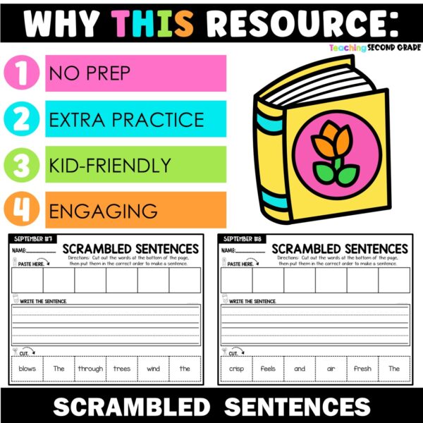September Scrambled Sentences - Teaching Ideas Made Easy