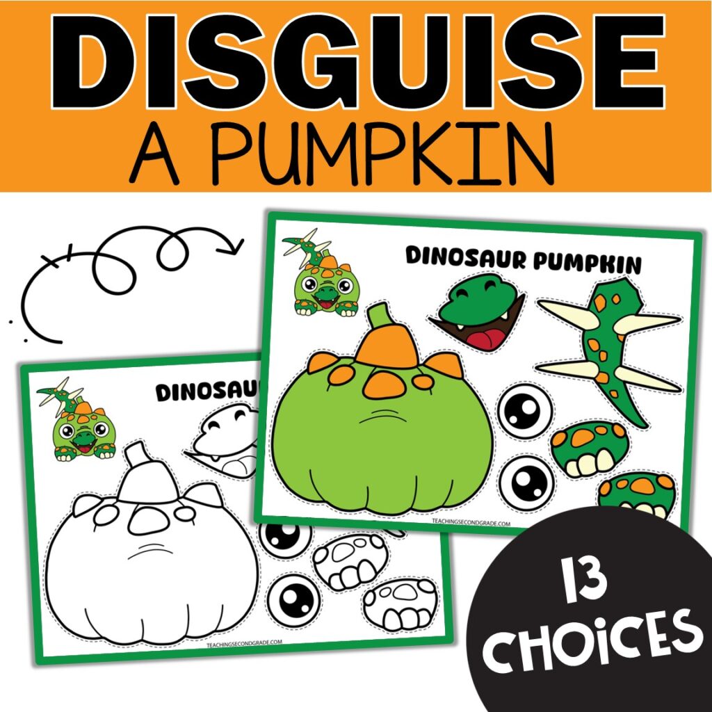 Disguise a Pumpkin Craft Cut and Paste - No Prep Template 13 Choices ...