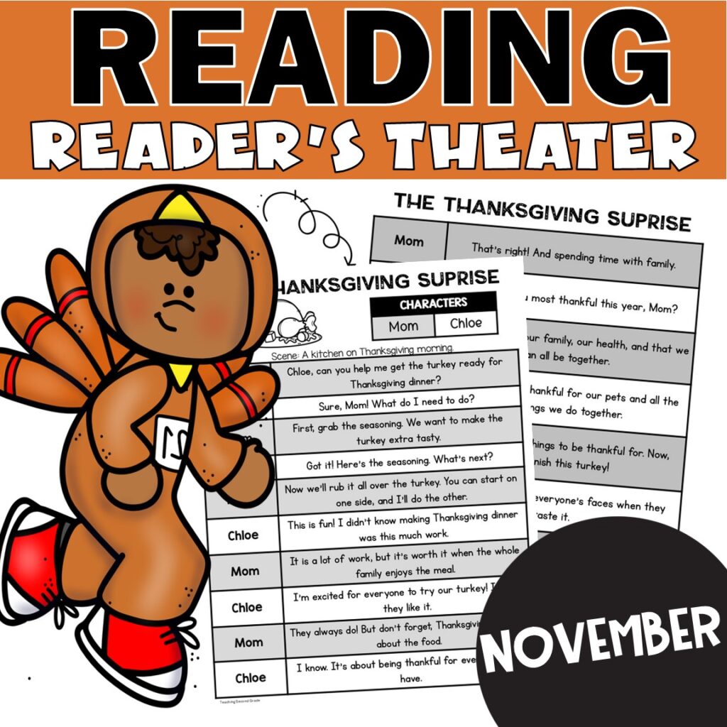 November Reader's Theater Bundle for 1st and 2nd Grade | 5 Stories ...