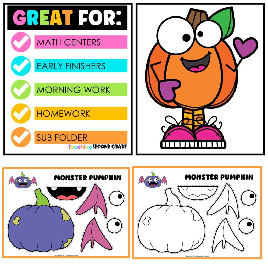 Disguise a Pumpkin Craft Cut and Paste - No Prep Template 13 Choices ...