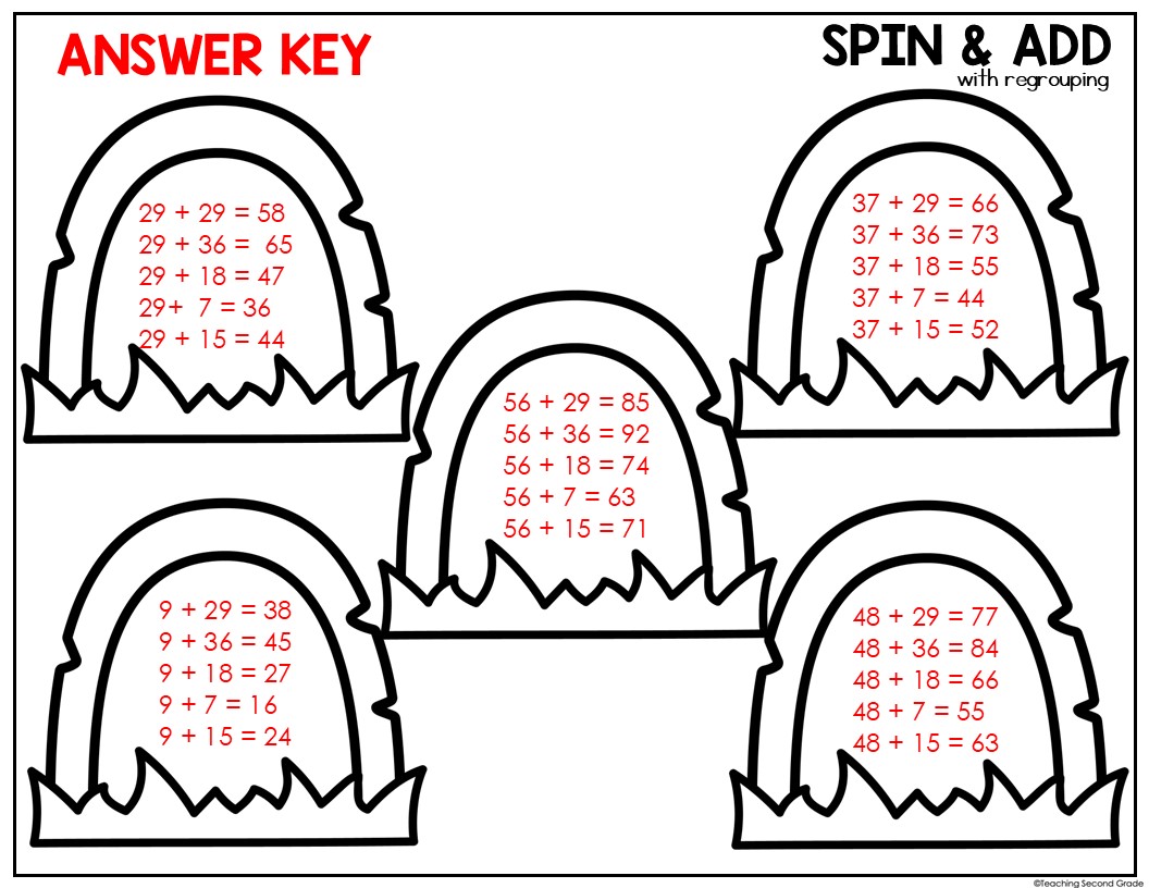 Halloween 2 Digit Addition and Subtraction Math Center 1st and 2nd ...