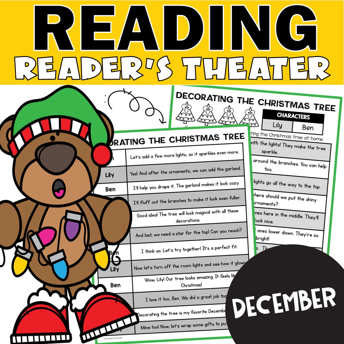 December Reader's Theater Bundle for 1st and 2nd Grade | 5 Stories ...