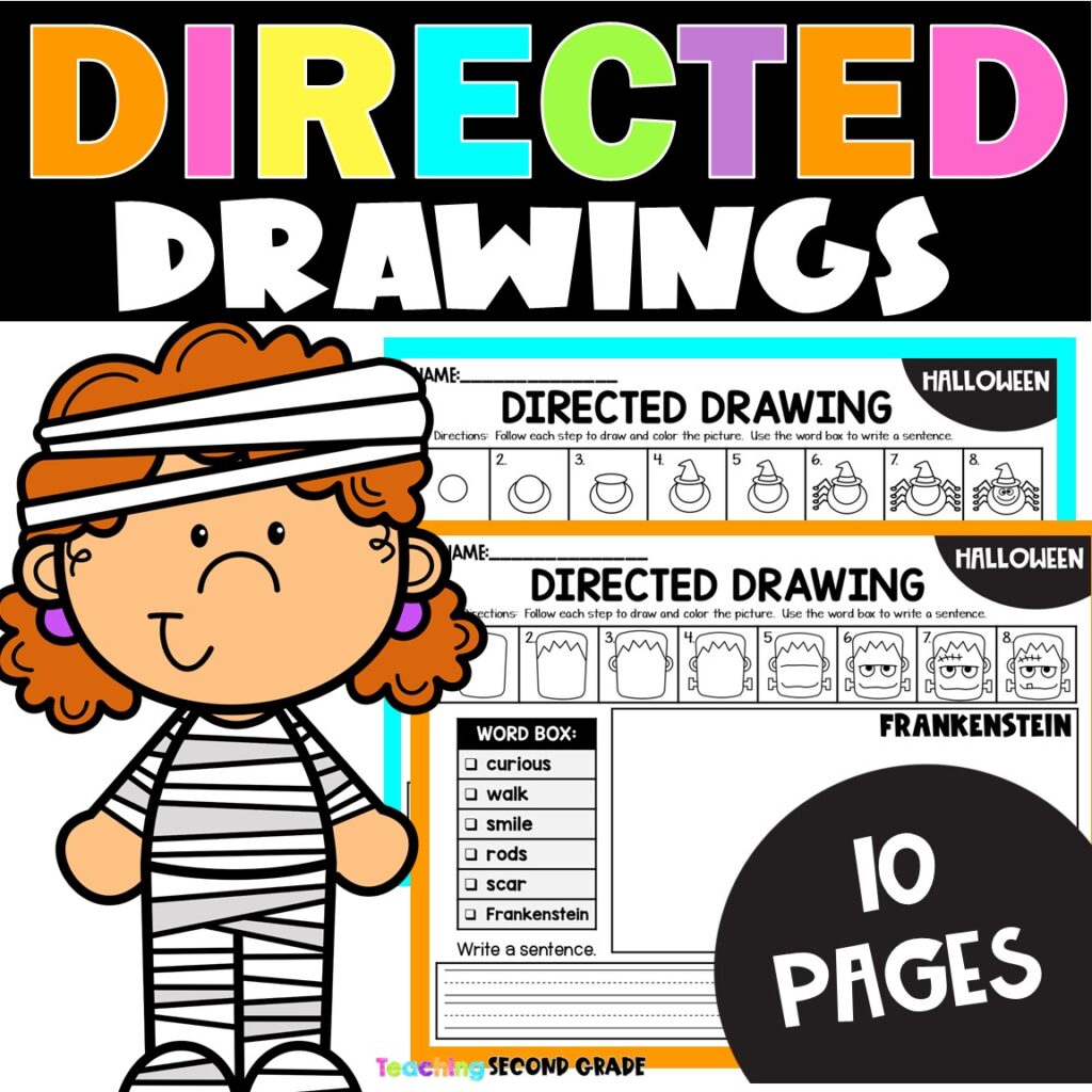 Directed Drawing Activities Halloween Kindergarten 1st 2nd Grade ...