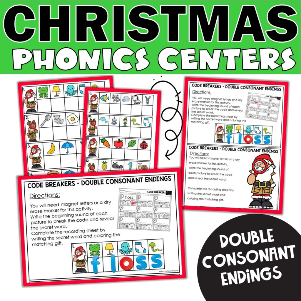 Christmas Beginning Sounds Secret Word Phonics Activity for 1st 2nd ...