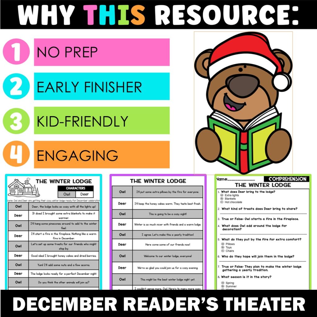 December Reader's Theater Bundle for 1st and 2nd Grade | 5 Stories ...